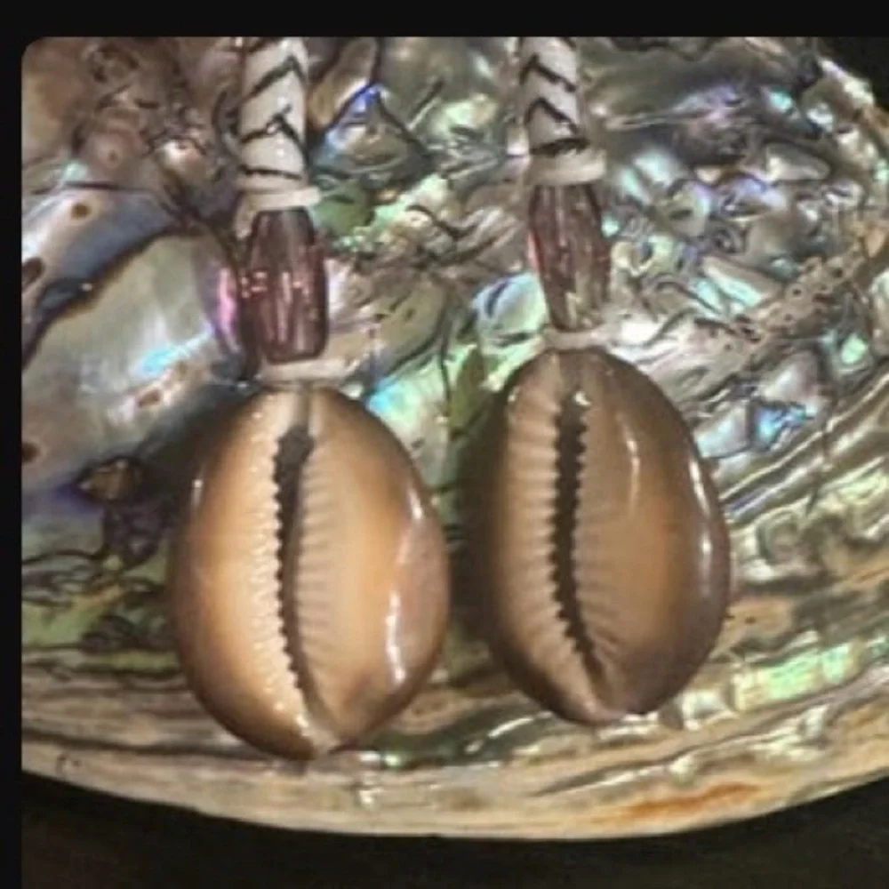 Jewelry | Native American Incised Clam Shell And Dentalium Earrings ...